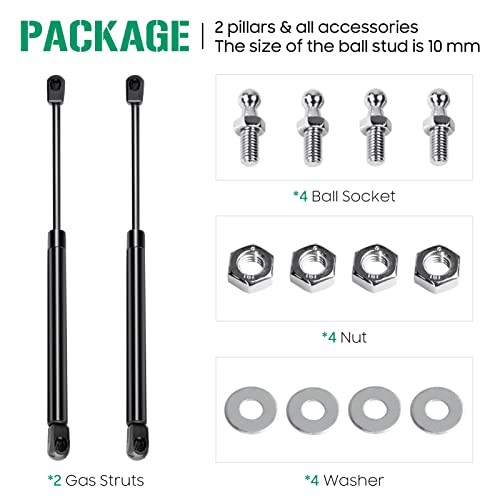 20" 40 Lbs 178 N Gas Spring Struts Prop Shock for Tonneau Cover RV Door ...