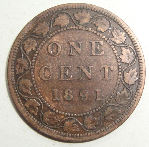 *1891* CANADA ONE 1 CENT VICTORIA LARGE PENNY COIN | eBay