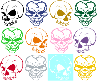 SKULL ~ VINYL GRAPHIC CAR DECAL / STICKER | eBay