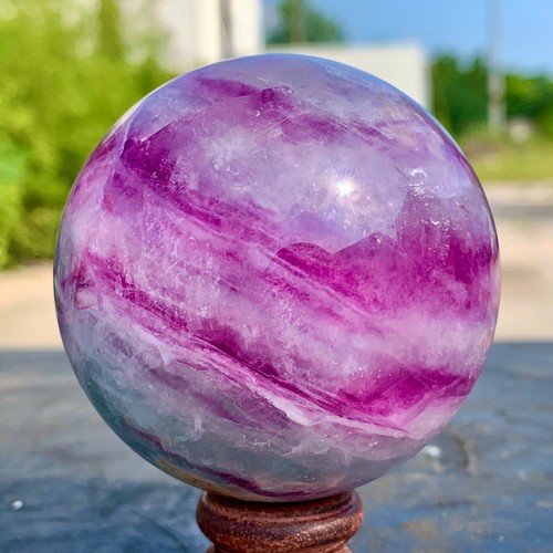 418G Natural Fluorite ball Colorful Quartz Crystal Gemstone Healing | eBay