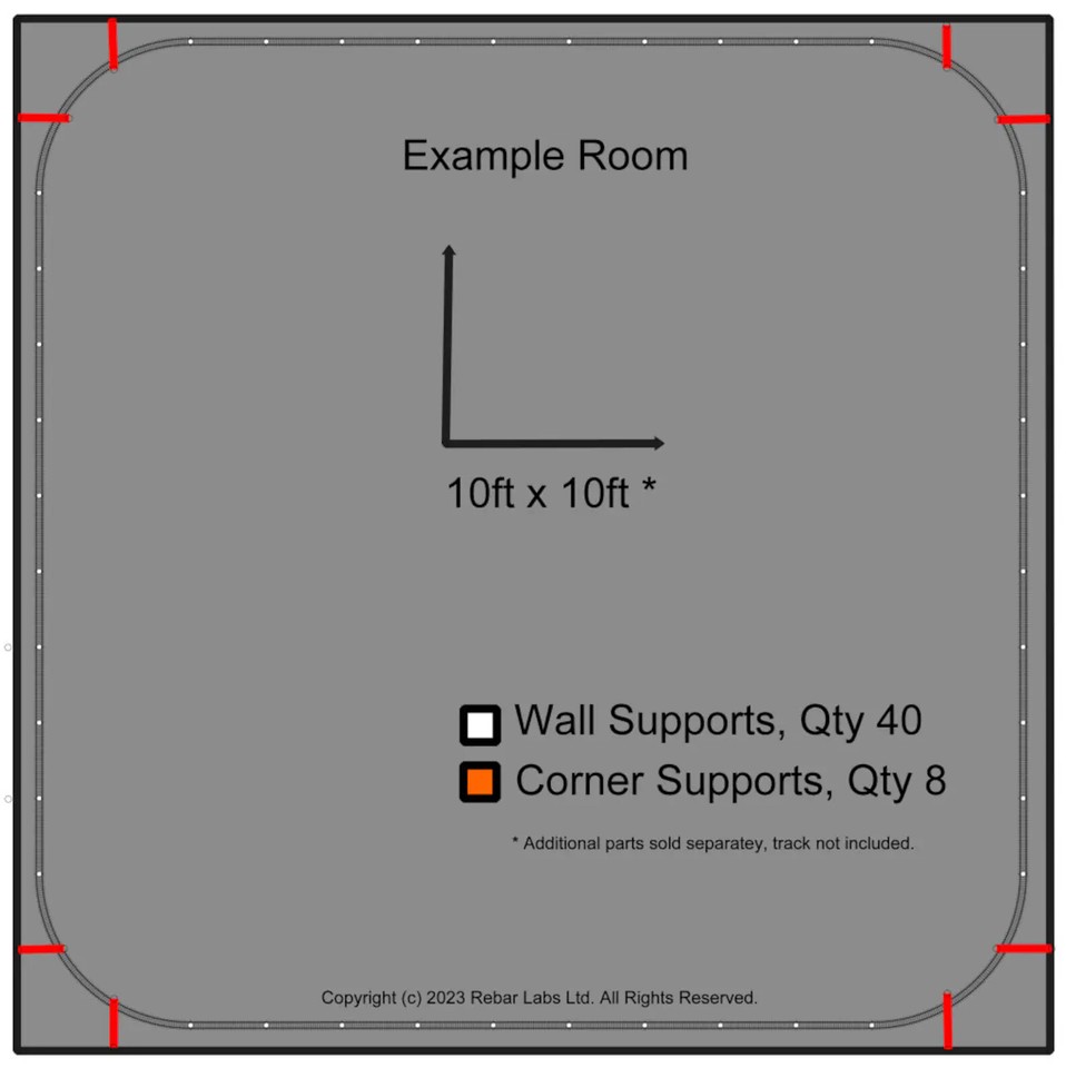 HO Scale Wall Mount Room Kit for Bachmann, Kato, Walthers & Marklin ...