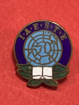 RARE PIN -BADGE I.A.S.T.E OLD BRASS ENAMELED PIN | eBay