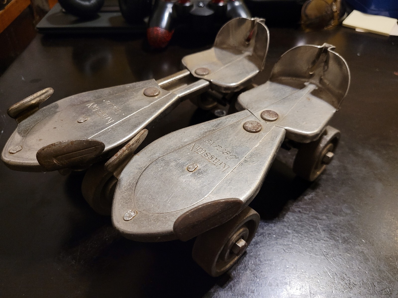 Vintage Roller Skates Kingston Deluxe Metal Skates No Key No Straps | eBay