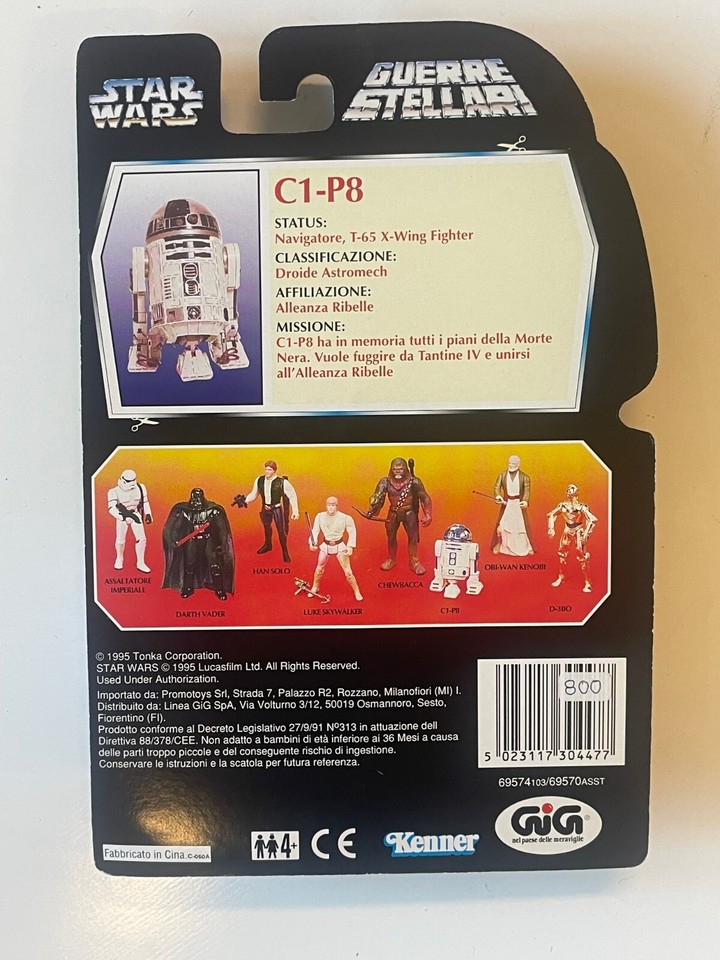 C1-P8 C-3PO "R2-D2" 1995 Kenner GIG Star Wars (Guerre Stellari Italy ...