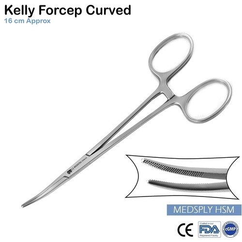 Kelly Forceps Curved 16cm Hemostat Artery Forceps Surgical Clamp ...