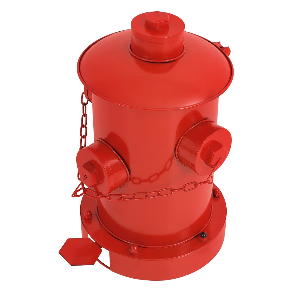 Retro Red Fire Hydrant Trash Can Pedal Trash Can Indoor Outdoor Waste ...