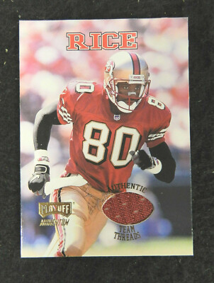 1998 PLAYOFF MOMENTUM FOOTBALL #1 JERRY RICE JERSEY CARD HIGH GRADE | eBay