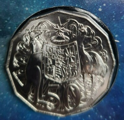 2019 Australian Fifty cent 50c coin - COAT OF ARMS IRB COA - UNC ex RAM ...