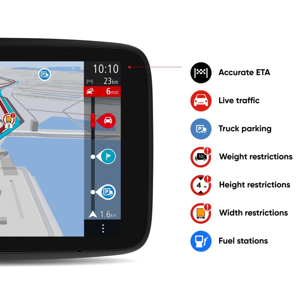 TomTom Go Expert Plus 7'' Premium Pack Large Vehicle GPS Sat Nav│World ...