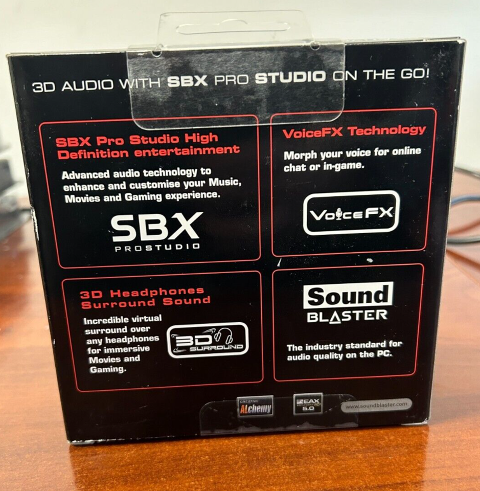Creative Sound Blaster X-Fi Go Pro USB SBX SB1290 Audio Sound Card ...