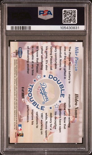 1998 Fleer Ultra Double Trouble Mike Piazza / Hideo Nomo #8 PSA 10! | eBay