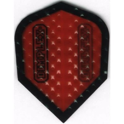 Transparent Red with Black Border Standard Dimplex Dart Flight - 5 Sets ...