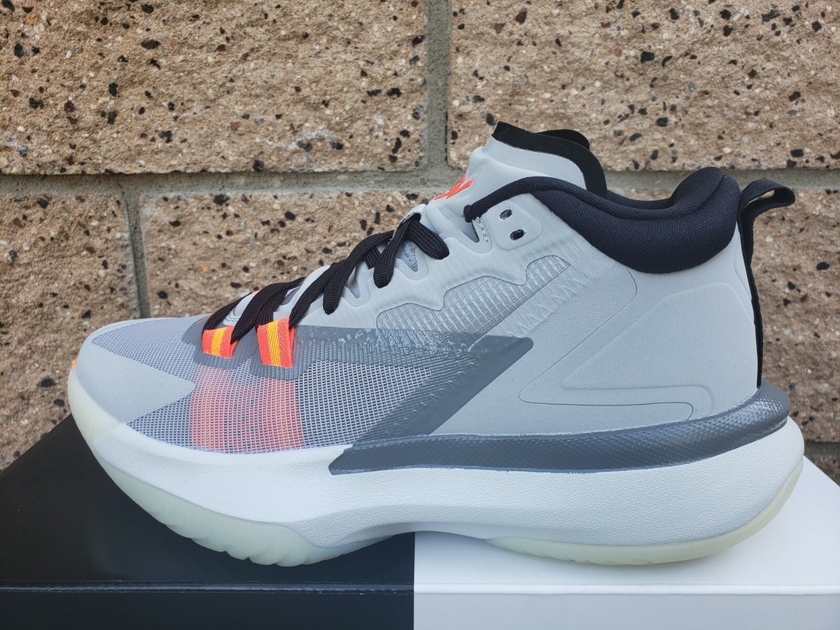 Jordan Zion 1 Shoes Men's Size 9 Smoke Grey Total Orange DA3130