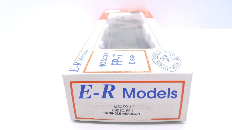 E-R Models HO Undecorated FP-7 Diesel Locomotive Train Engine w Single ...
