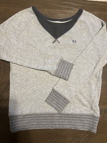 FRED PERRY Colourblock Loopback SWEATSHIRT - UK14/US10, Gray - PUNK ...