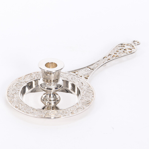 14" SILVER PLATED BISHOP BUGIA / CANDLE HOLDER -105S - (CHURCH ...