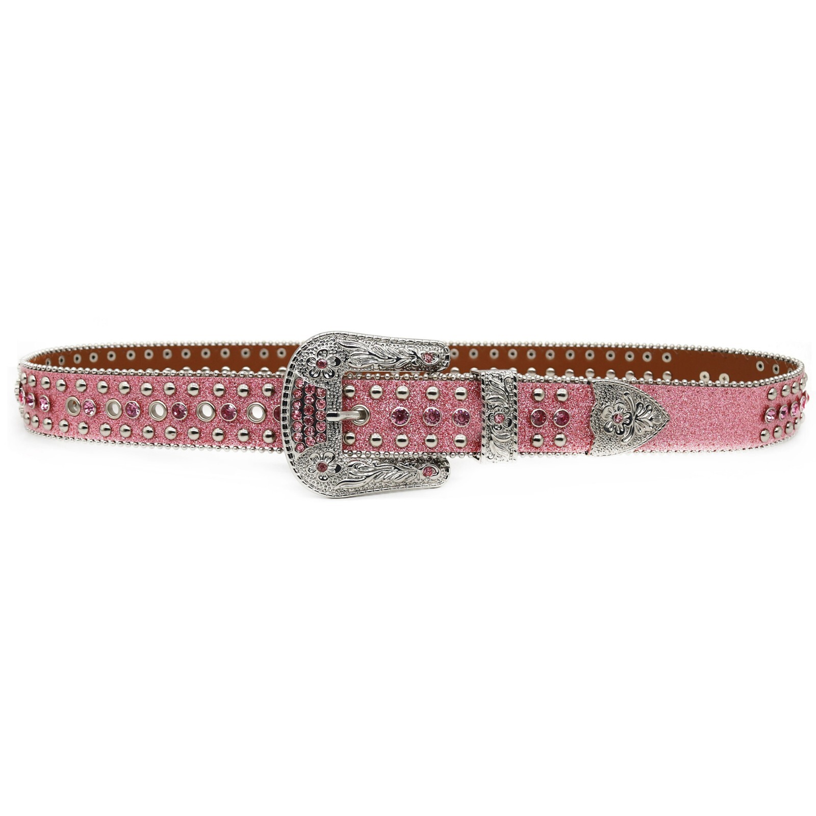 Womens Y2K Rhinestone Premium Pink Belt Ladies Fashion Accessory | eBay