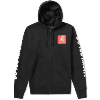 Men's Jordan Sports Wear AJ3 Flight Fleece Zip Up Hooded Sweater 943924 ...