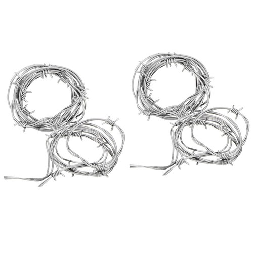 4 Pcs Plastic Props Wire Chain Office Deciration Barbed Fake Halloween ...