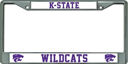 KANSAS STATE WILDCAT NCAA CHROME CAR TRUCK LICENSE PLATE TAG FRAME FREE ...