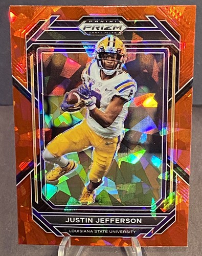 2023 Panini Prizm Draft Picks Justin Jefferson Red Ice Prizm Parallel ...