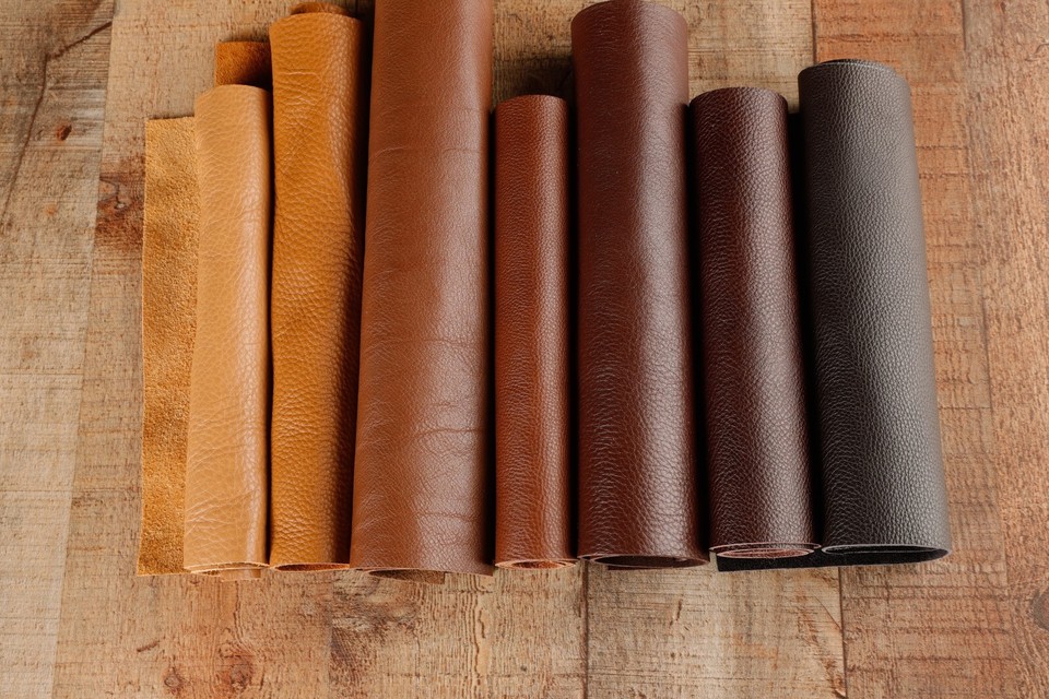 Premium Italian full grain brown leather Sheets, upholstery leather ...