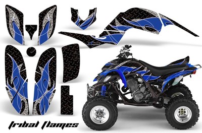 Graphics kit Sticker Decal Wrap for Yamaha Raptor 660 2001-05 FLAMES ...