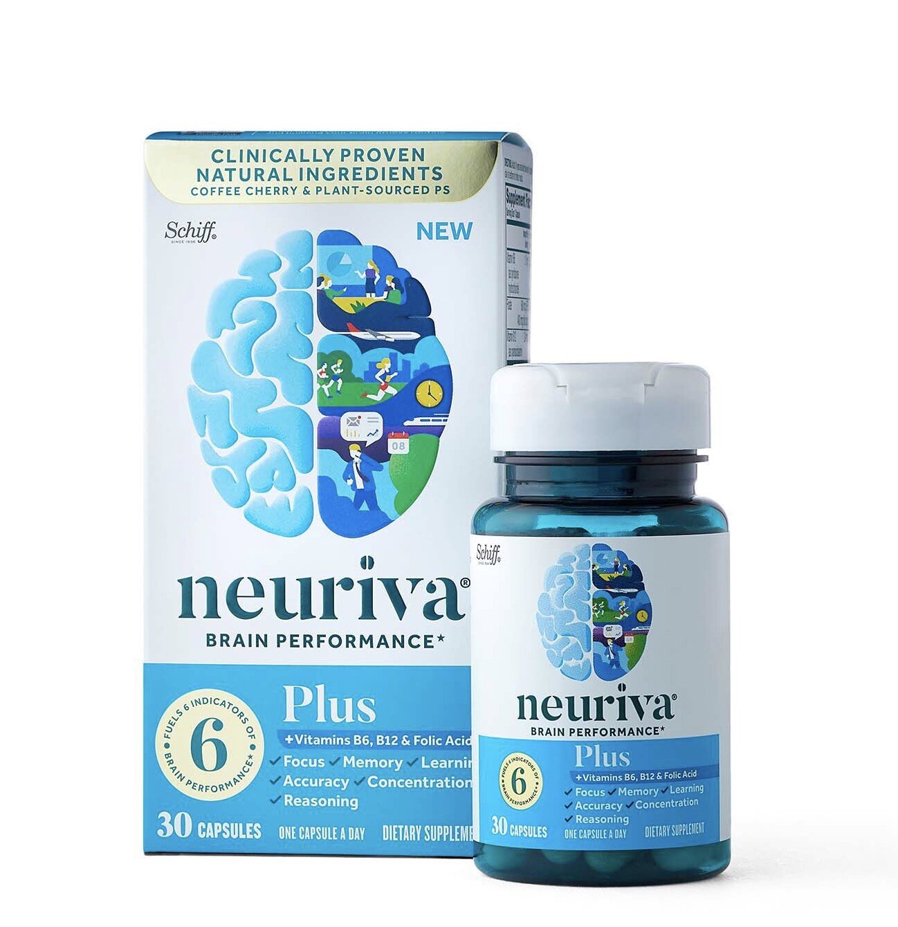 Schiff Neuriva Plus Fast-Acting Brain Performance Capsules - 30 Count ...