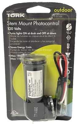 Tork Photocell Light Sensor Outdoor Lighting Twist Lock Dusk To Dawn