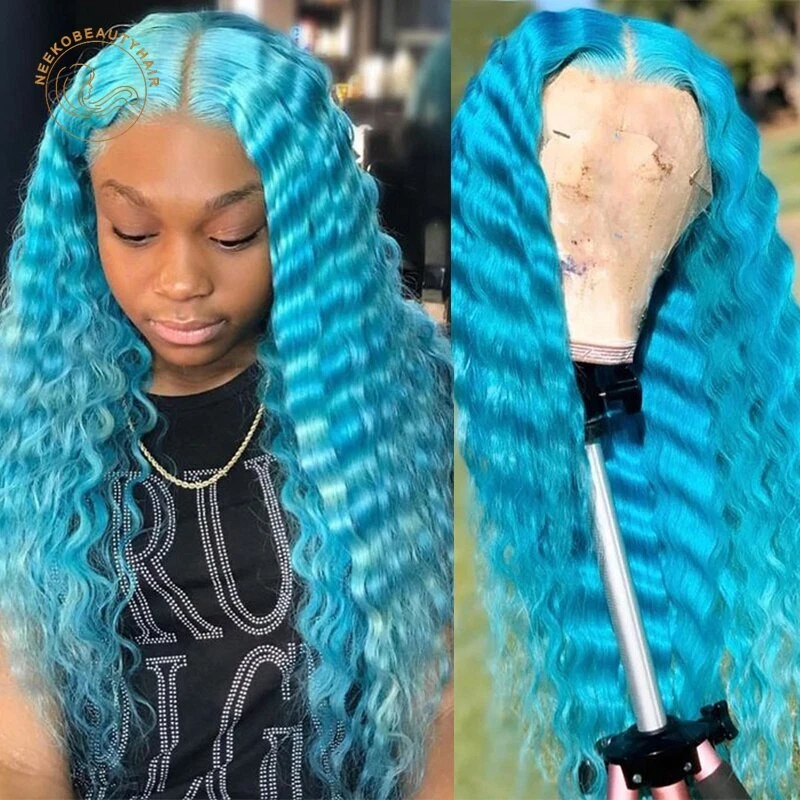 Blue Curly Weave