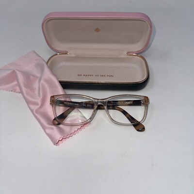 Kate Spade Calley Women's Pink/Tortoise Rectangular Eyeglasses Frames ...