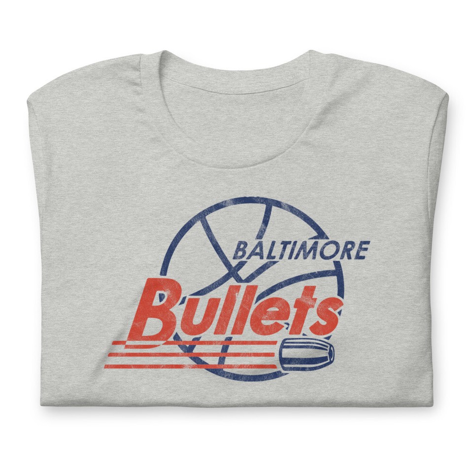 Baltimore Bullets Basketball Tee ABA Heather Gray Short-Sleeve Unisex T ...