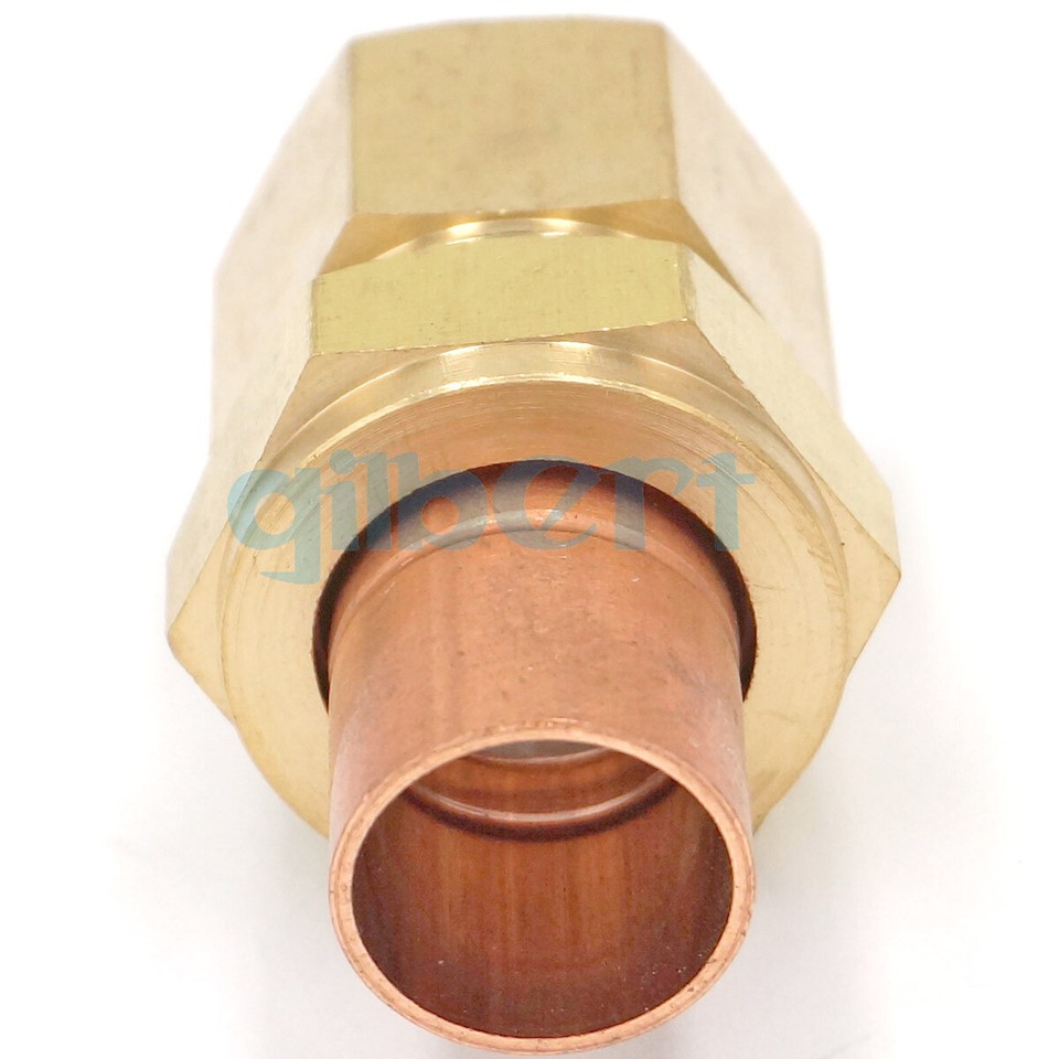 1/2" BSP x 15mm Brass Female Thread Socket Union to Copper End Feed ...