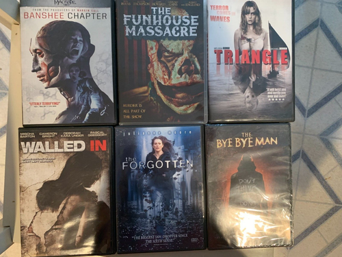 6 horror DVD lot Anchor Bay Scream factory Walled In Triangle Banshee ...