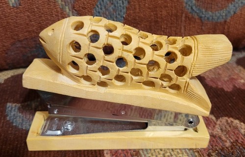 WOODEN FISH 4" STAPLER | eBay