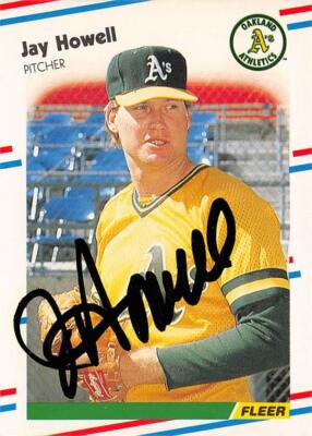 Jay Howell autographed baseball card (Oakland Athletics, 67) 1988 Fleer ...