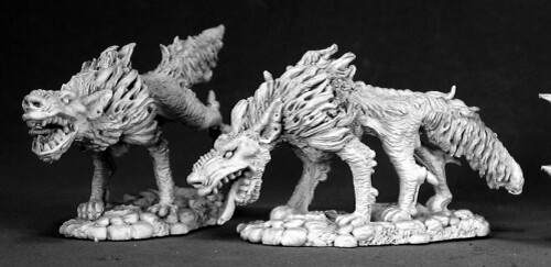 Reaper Miniatures Hell Hounds (2 Pieces) #02522 Dark Heaven Unpainted ...