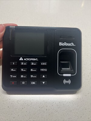 Acroprint BioTouch Time Clock Automatic Biometric Fingerprint *Time ...
