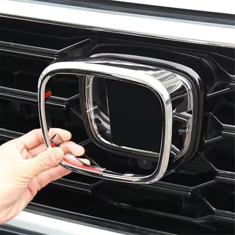 Chrome Front Logo Emblem Frame Cover Trim For Honda CR-V CRV 2023 2024 ...