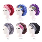Women Hairdressing shower Hat Reusable Satin Sleep Hair Head Cover ...