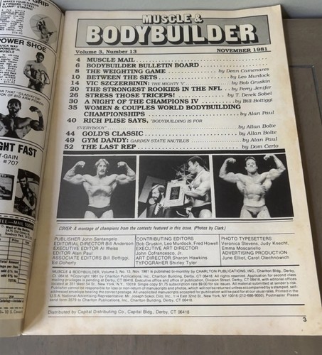 Night of Champions Chris Dickerson - Muscle & Bodybuilder November 1981 ...