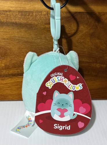 Squishmallow Sigrid The Cat Clip-on Keychain, Plush For Backpacks, 3.5 ...