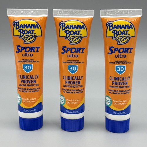 Banana Boat Ultra Sport SPF 30 Sunscreen Lotion TRAVEL SIZE, 1 oz Ea, 3 ...
