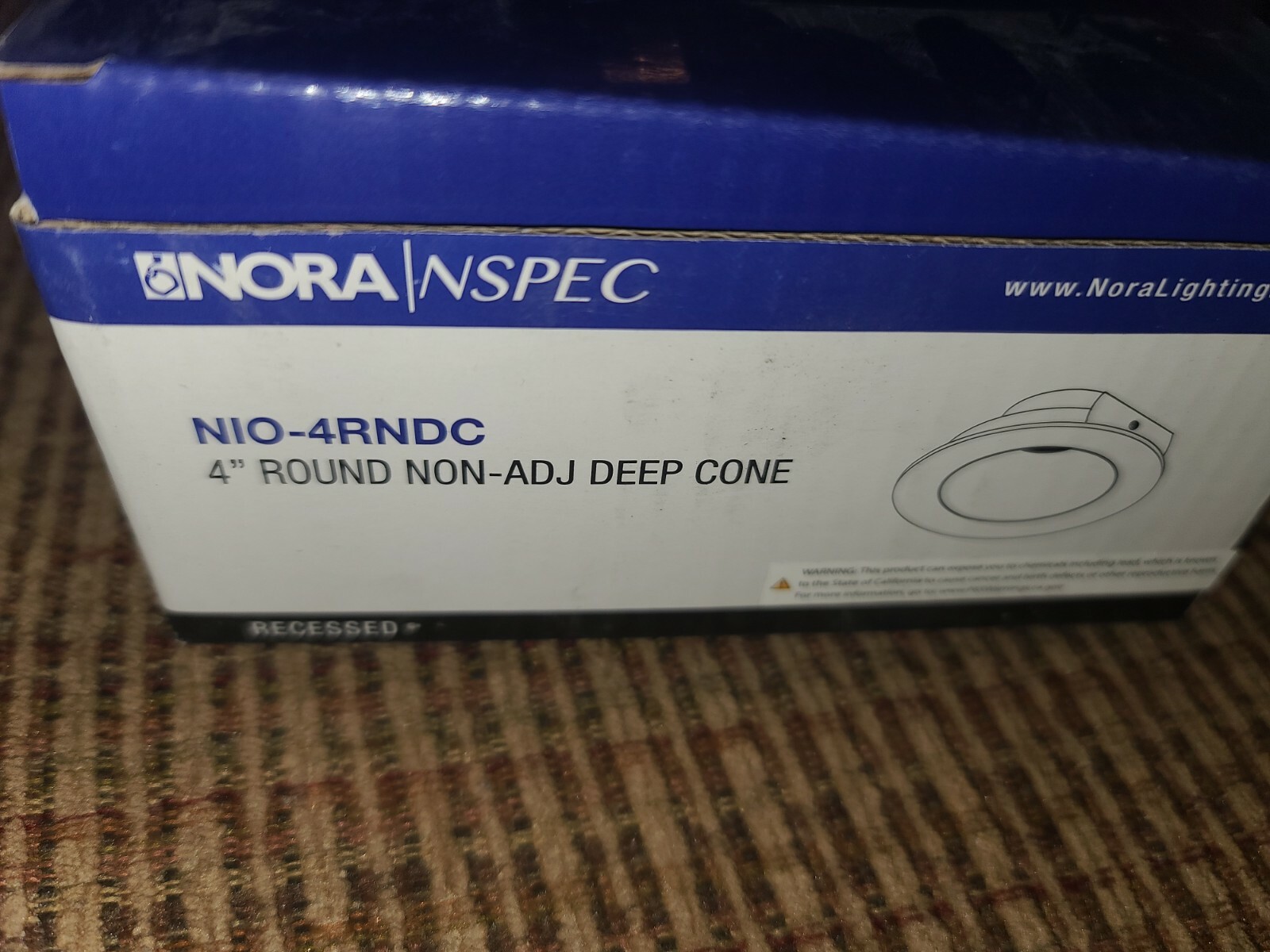 NORA NSPEC NIO-4RNDC WH 4” Round NON-ADJ Deep Cone White for sale ...