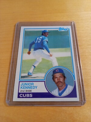 1983 Topps #204 JUNIOR KENNEDY Chicago Cubs Baseball Card, 2nd Base ...