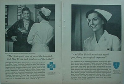 1958 BLUE CROSS BLUE SHIELD ADVERTISEMENT | eBay