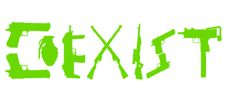 The Original Weapon Gun Coexist Vinyl Decal Bumper Sticker PRO 2A NRA ...