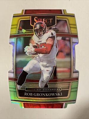 2021 Select Rob Gronkowski Concourse Green & Yellow Prizm Die-Cut #32 ...