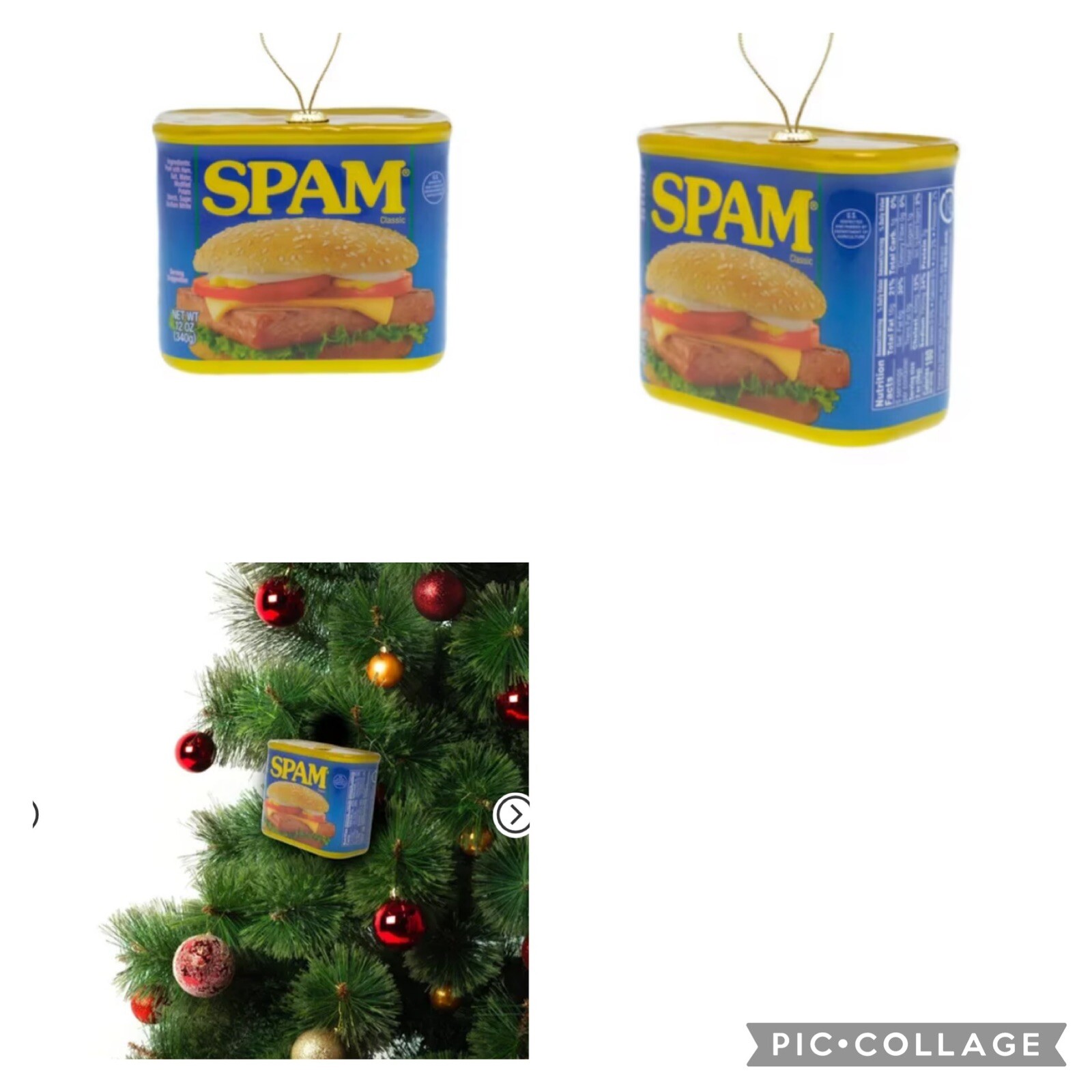 Spam Classic Novelty Decoupage Ruz Christmas Holiday Ornament | eBay