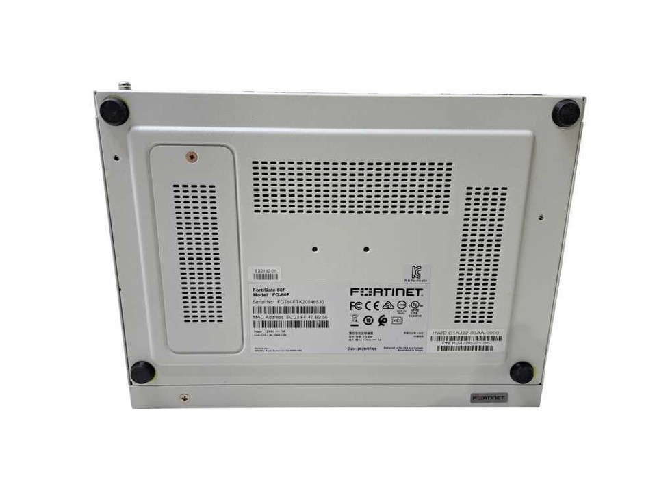 Fortinet FG-60F FortiGate 60F Next Generation Firewall | Factory Reset ...